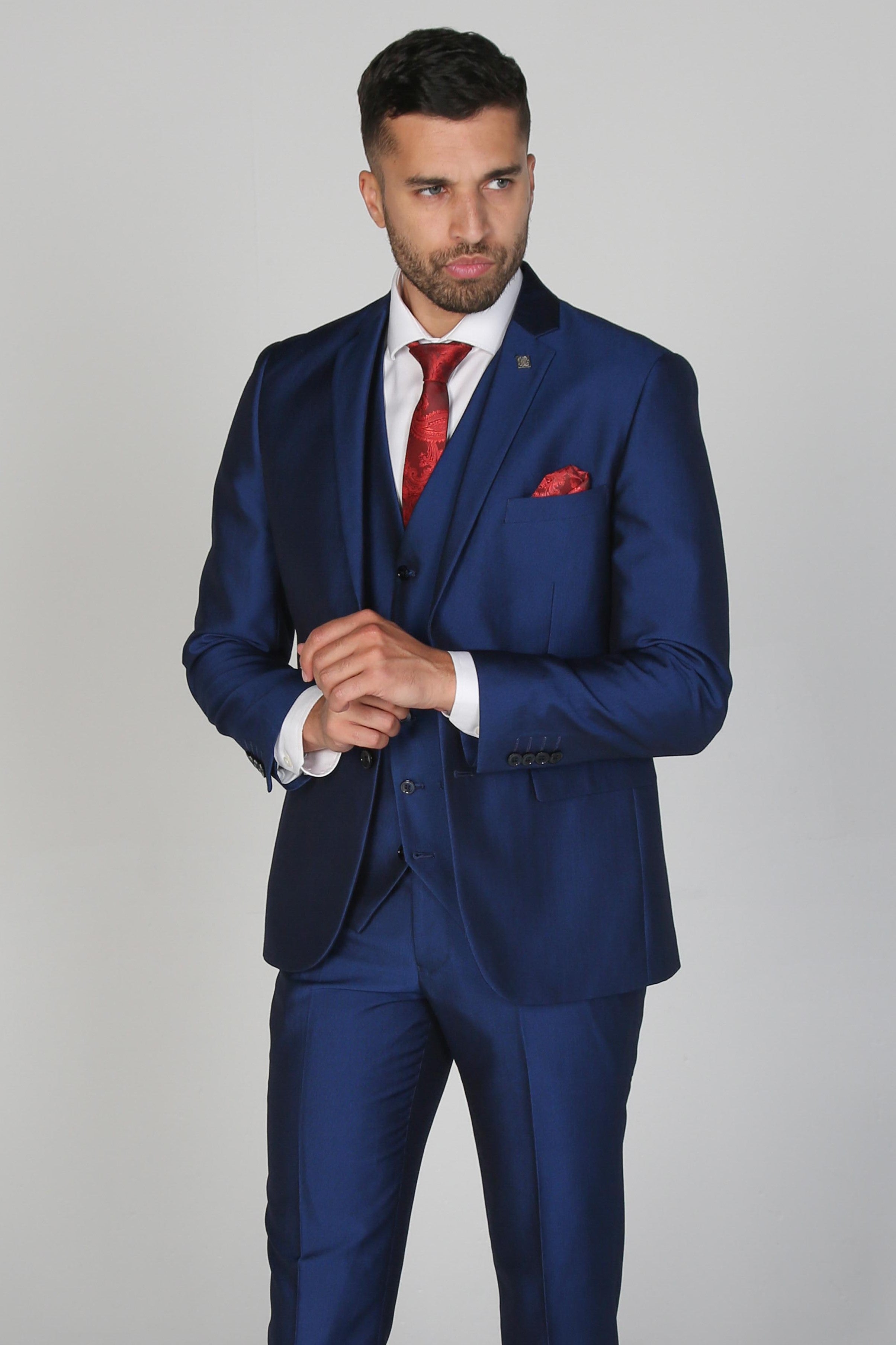 Kingsley Blue Men's Three Piece Suit | Paul Andrew Suits