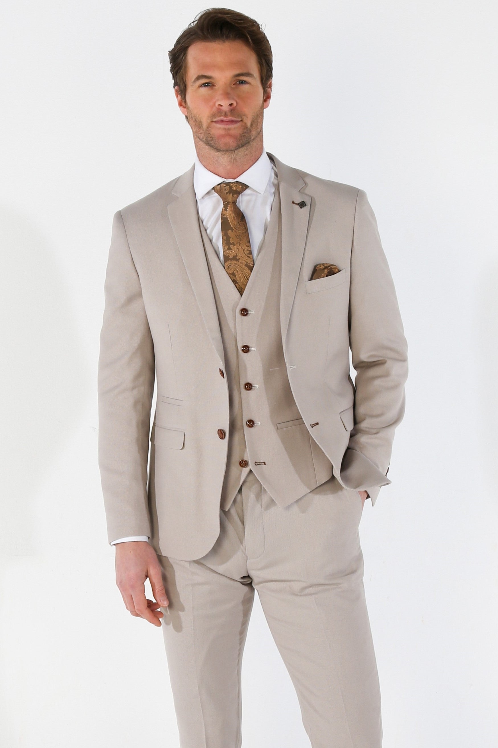 Mayfair Stone - Paul Andrew - Men's Stone Three Piece Suit