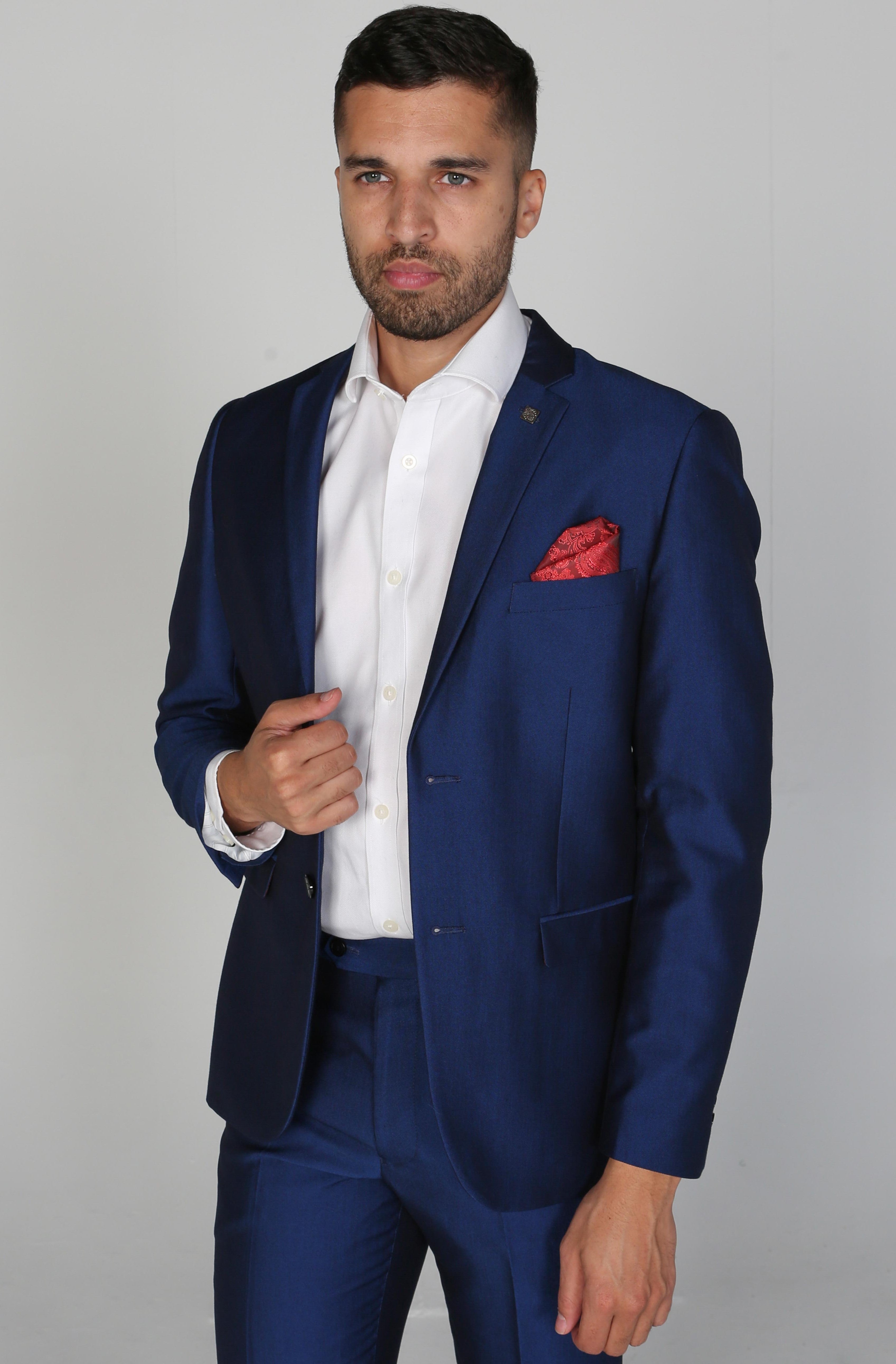 Kingsley Blue Men's Formal Blazer | Paul Andrew Suits